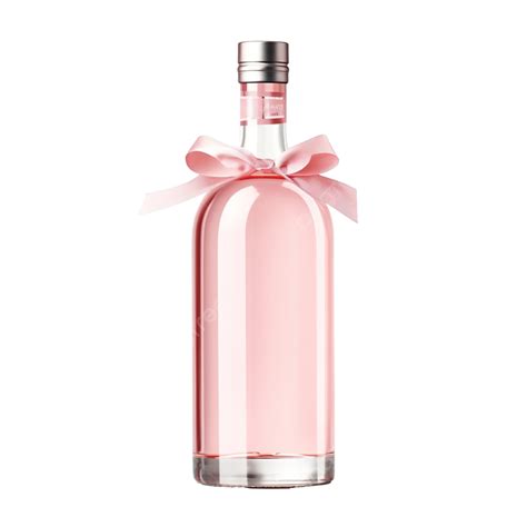 Pink Luxury Alcohol Bottle With Label Alcohol Bar Bottle Png