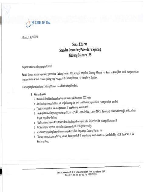 Sop Syuting 165 Fixed Fi Pdf