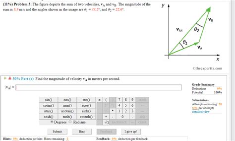 Solved Problem The Figure Depicts The Sum Of Two Chegg