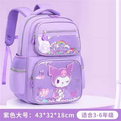 Cute Backpack Big School Bags Large Capacity Lightweight Kuromi Sanrio