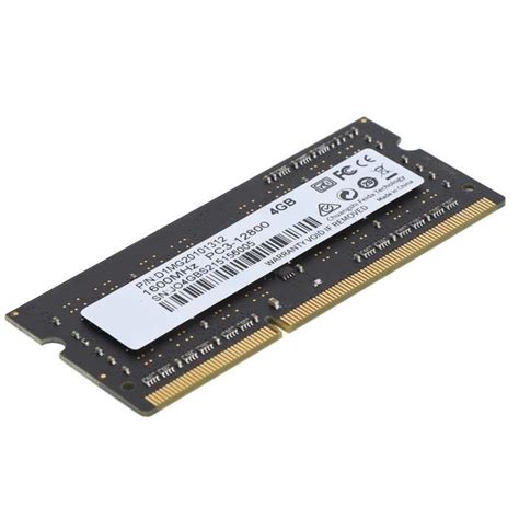 Tbest Ram Ddr3 Ddr3 Ram Slim Aluminium Haute Performance Sodimm Ddr3‑1600mhz Pc3‑12800 Mémoire