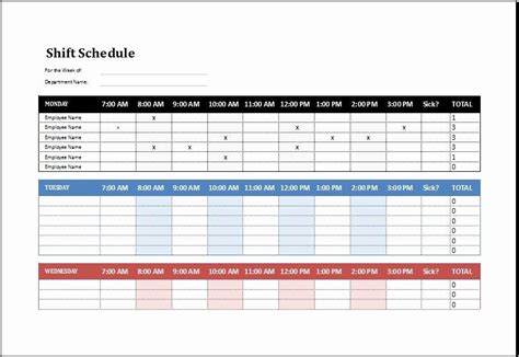 Employee Hourly Schedule Template Pinterest Image