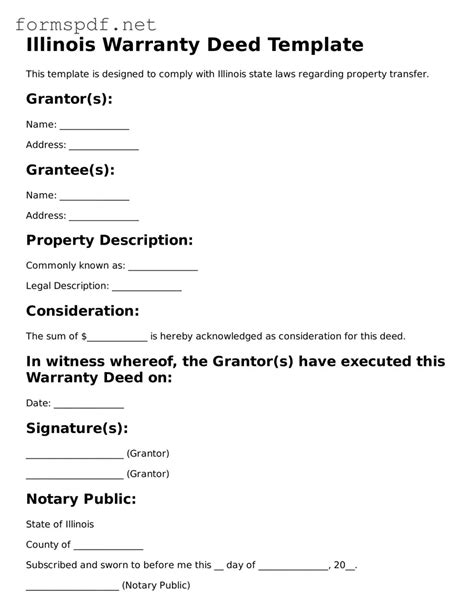 Create Your Illinois Deed With Our Printable Template