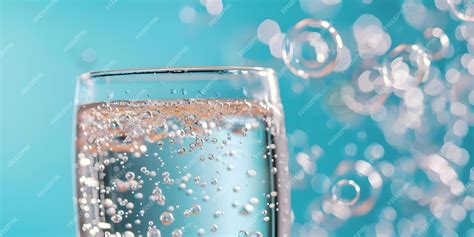 Premium Photo Tiny Bubbles Cling To The Sides Of A Glass Of Sparkling
