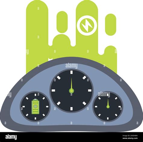 electric car control panel interface vector illustration stock vector