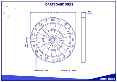 Dartboard Sizes Sizes Of Objects And Stuff