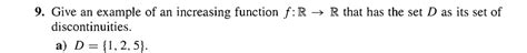 Solved 9 Give An Example Of An Increasing Function Fr→r