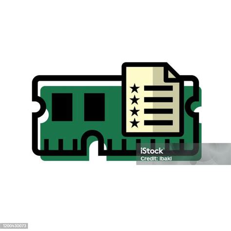 Ilustración De Memoria De Acceso Aleatorio Con Diseño Vectorial De