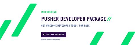 The Pusher Developer Package — Free Software On Us By Alex Gimson