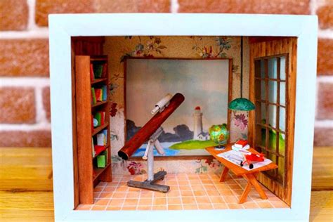 Paul Hobson 3 D Wooden Still Life Assemblage Pops Telescope For