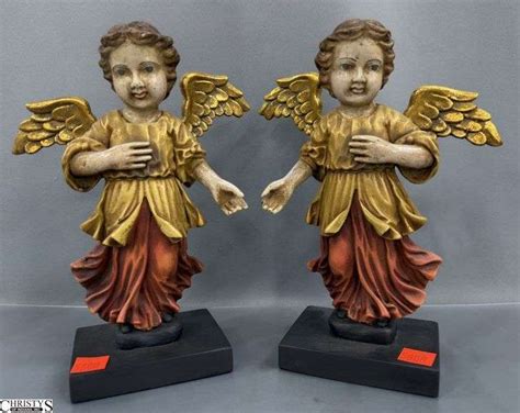 Pair Of Angels Made In Philippines 9 Finger Chipped Looks Like Wing