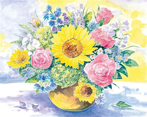 Beautiful Flower Arrangements Drawing