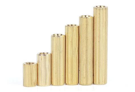Brass Round Female Threaded Knurled Standoff Spacer Brass Threaded