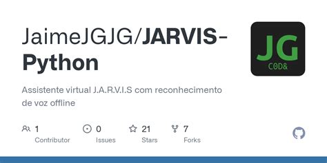Github Jaimejgjgjarvis Python Assistente Virtual Jarvis Com