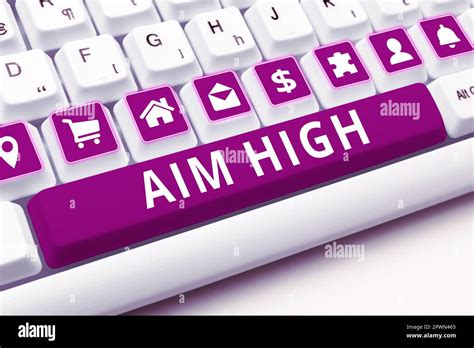 Légende Conceptuelle Aim High Business Idea Go Pour La Meilleure école