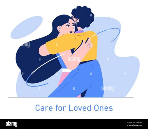 Care Day Concept Two Individuals Embracing In A Comforting Hug Affectionate Interaction And