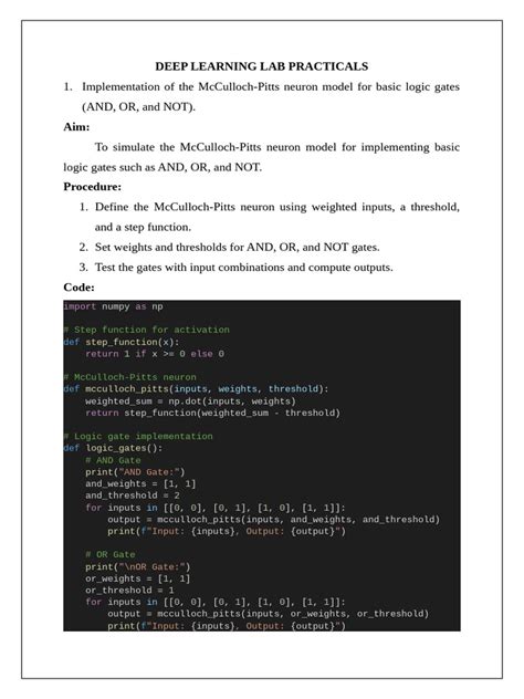 Deep Learning Lab Practicals Pdf Theoretical Computer Science Artificial Intelligence