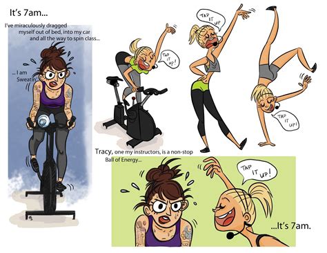 Arielle Draws Things Early Morning Spin Class Spin Class Spin Class