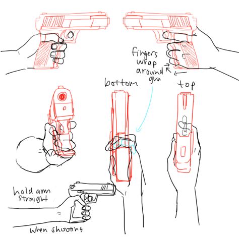 Hand Holding Gun Drawing Reference Easy Drawing Ideas
