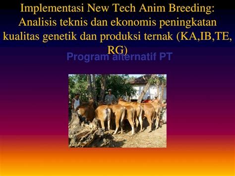 Pdf Implementasi New Tech Anim Breeding Analisis Teknis Dan