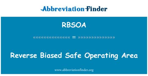Rbsoa는 반대로 편견된 안전 동작 영역 Reverse Biased Safe Operating Area 를 의미합니다