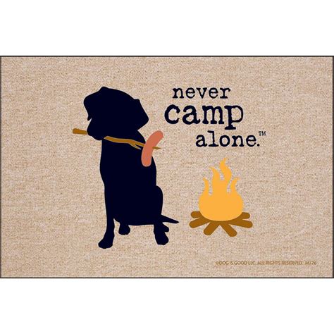Never Camp Alone Door Mat 18 X 27 Camping World
