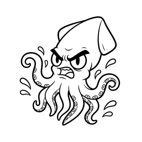 Nacrtaj Lignja Besplatno Za Ispis Bojanje Coloringlib