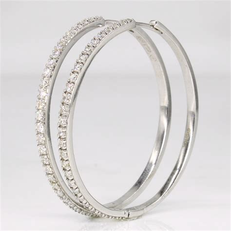 Diamond Hoop Earrings 112ctw