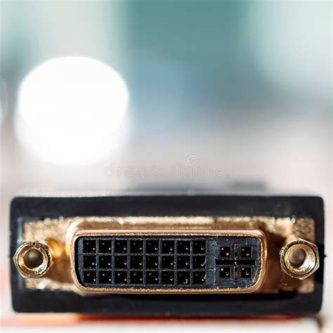 Conector Da Entrada De Dvi Imagem De Stock Imagem De Extremo 39465913