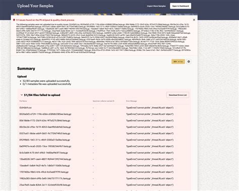Cli 084 Cannot Pickle Threadrlock Object Error When Uploading Samples With 10 Parallel