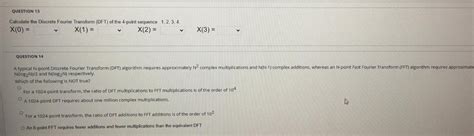 Solved Question 13 Calculate The Discrete Fourier Transform