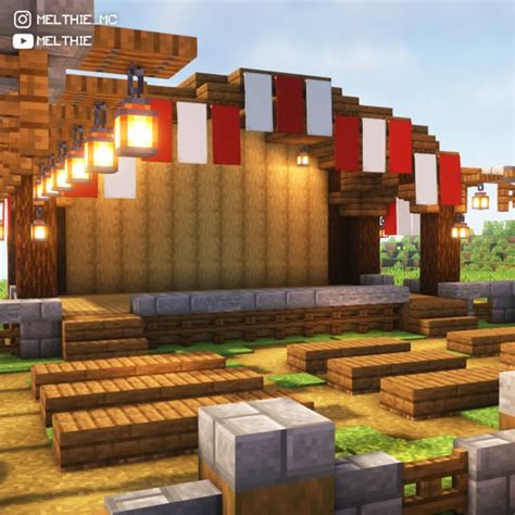 Minecraft Medieval Theatre How To Build A Minecraft Stage