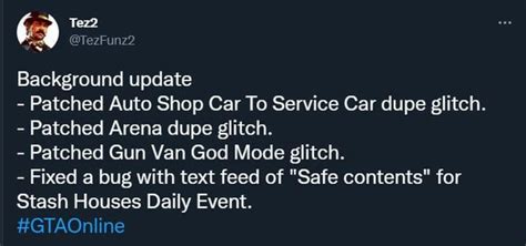 background update not a pc exploit fix r gtaonline