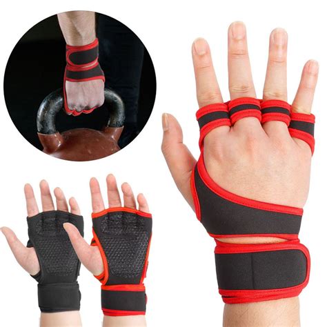 Deago Weight Lifting Workout Gloves With Wrist Wraps For Men And Women