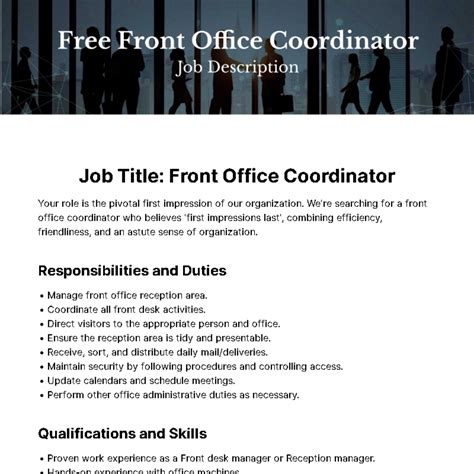 Free Front Office Templates To Edit Online