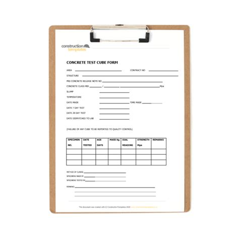 Concrete Test Cube Form Construction Templates South Africa