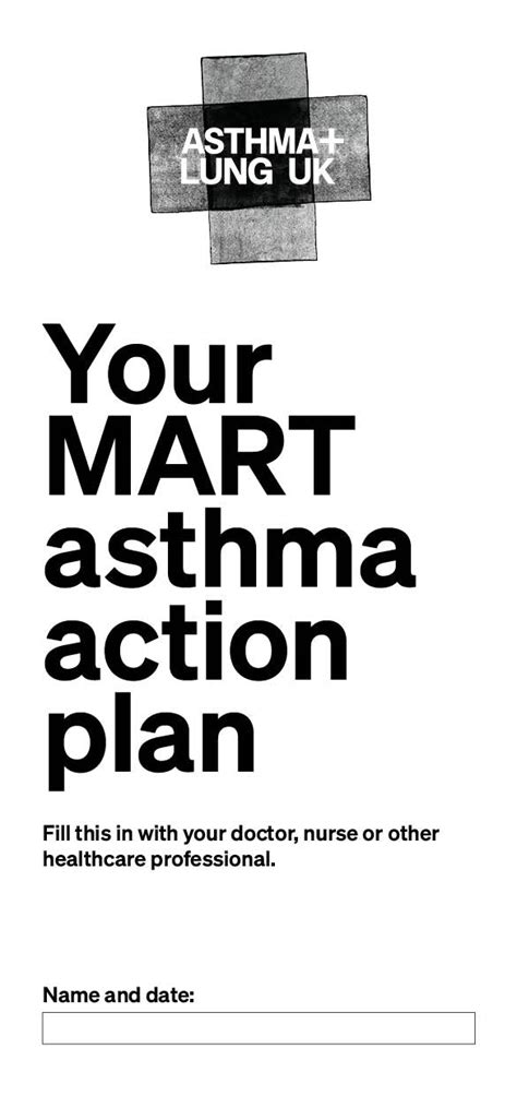 Mart Asthma Action Plan Black And White Printer Friendly Asthma