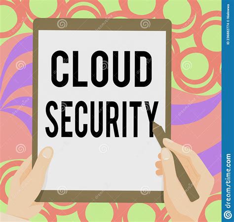 Sign Displaying Cloud Security Word Written On Imposing A Secured