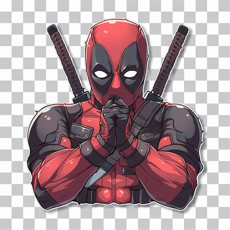 Marvel Deadpool Comics Sticker Free Digital Png Stickers