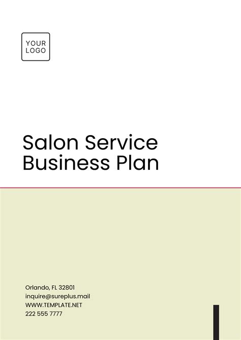 Free Salon Business Plan Templates Editable And Printable
