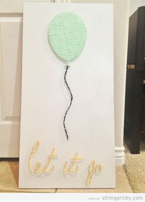 string art balloon let it go string art diystring art diy