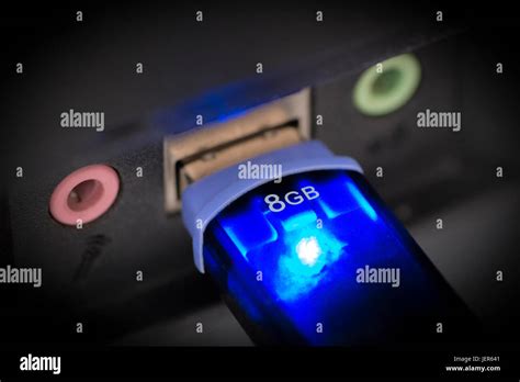 USB Flash Drive Is Inserted Into The Usb Stock Photo Alamy