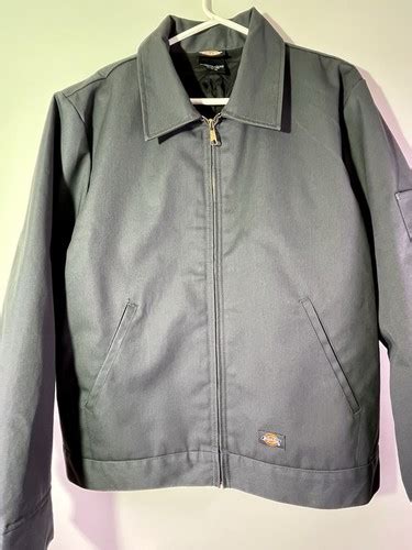 Dickies Insulated Twill Eisenhower Jacket Mens Large Gray ~ New Ebay