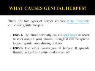 Genital Herpes Symptoms Causes Diagnosis And Treatment Pptx