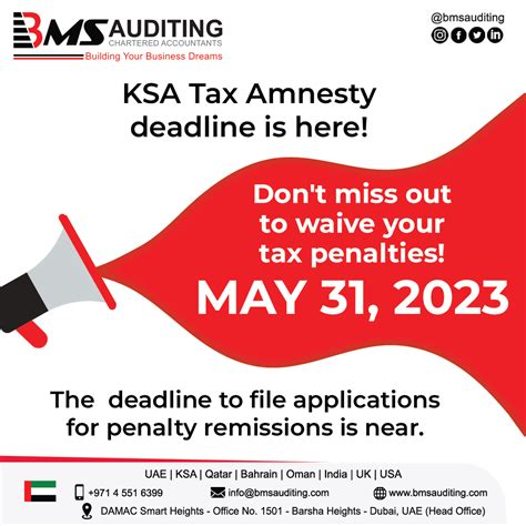 Tax Amnesty In Saudi Arabia Deadline