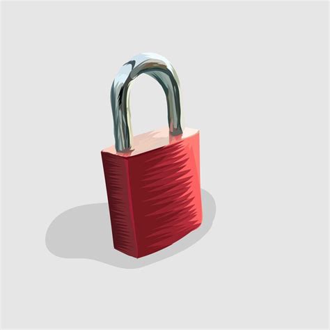 Premium Vector Red Lock Realistic Hand Drawn Illustrations And Vectors