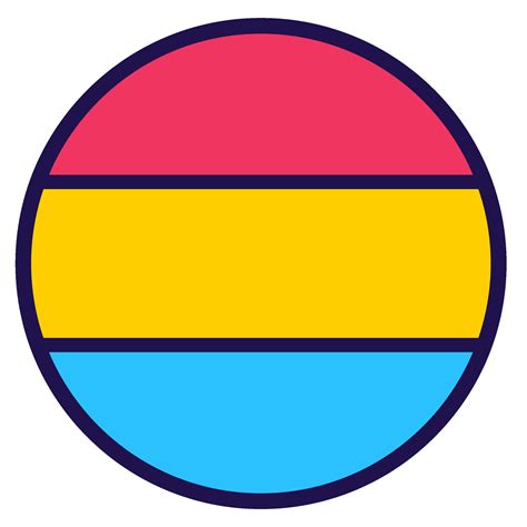 Pansexual Lgbt Pride Flag Festive Circle Badge 26298277 Vector Art At