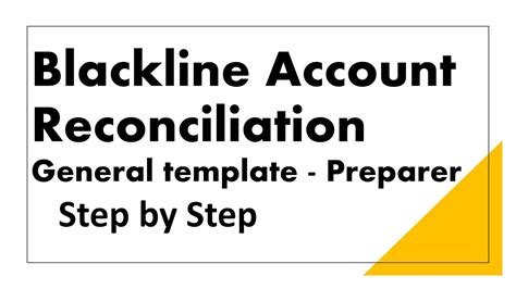 How To Perform Account Reconciliation In Blackline General Template