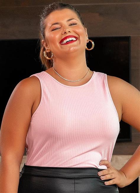 Body Rosa Em Canelado Marguerite