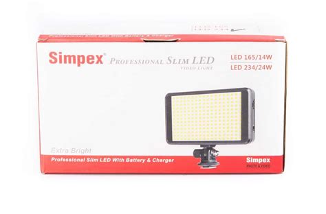 Simpex Professional Slim Led 234 Video Light Dual Colour White Warm Sscamera